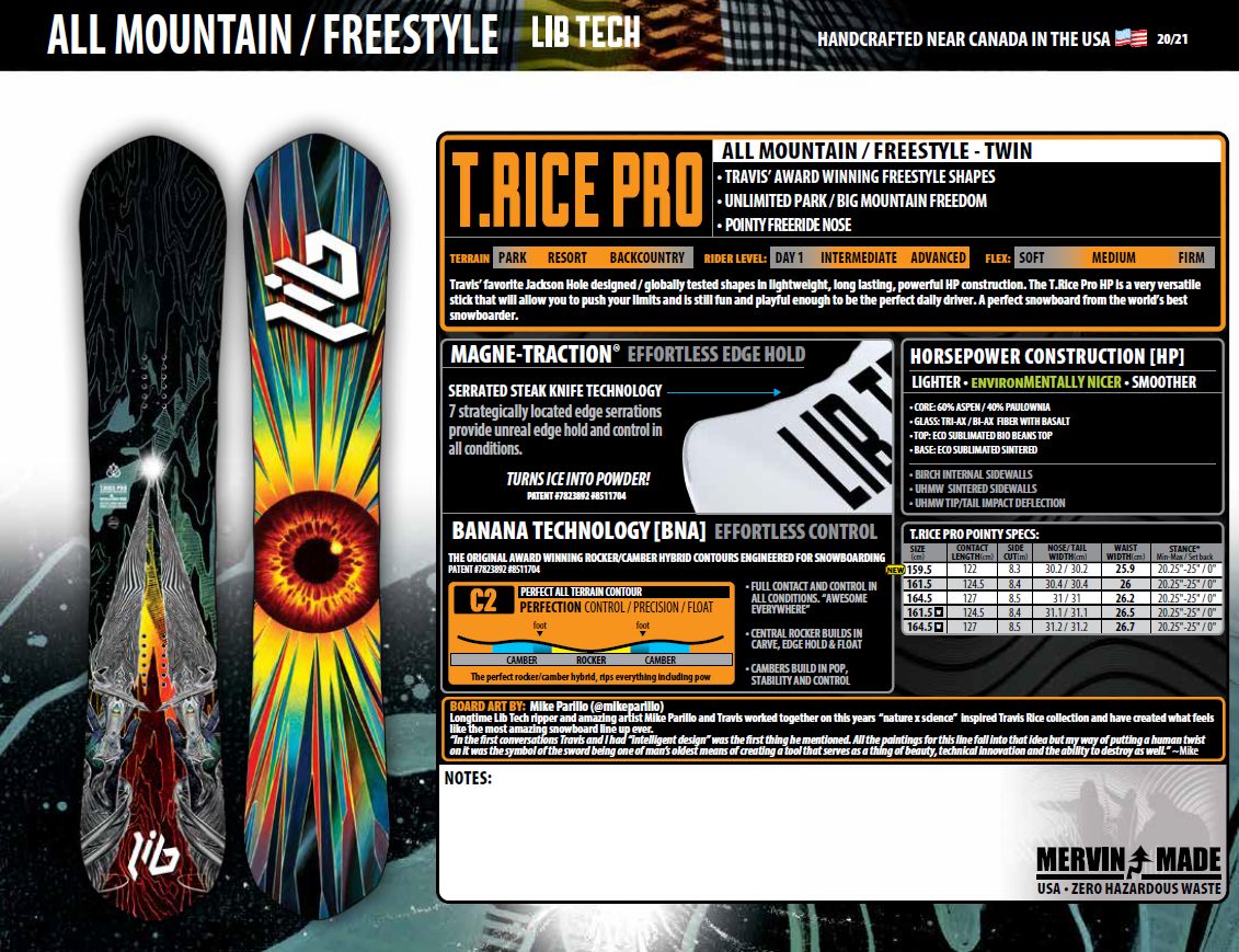 Snowboard Lib Tech Travis Rice Pro Pointy 20/21 | Boardmania.cz