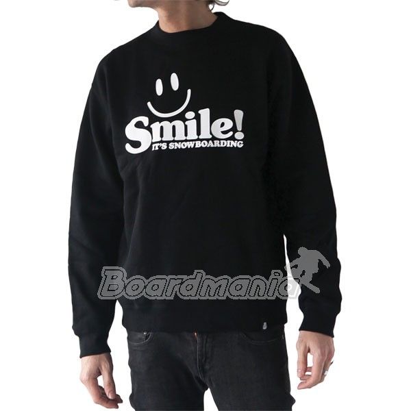 Mikina Bataleon Smile Crew black | Boardmania.cz