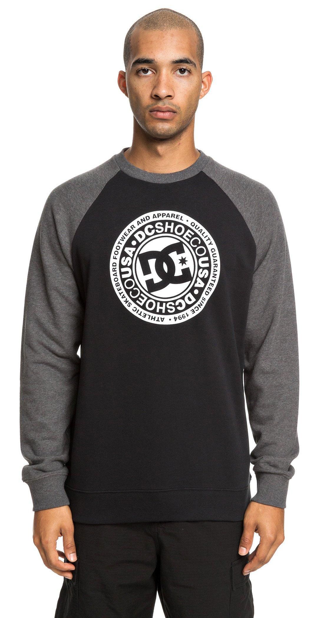 Mikina DC Circle Star Crew Charcoal Heather | Boardmania.cz