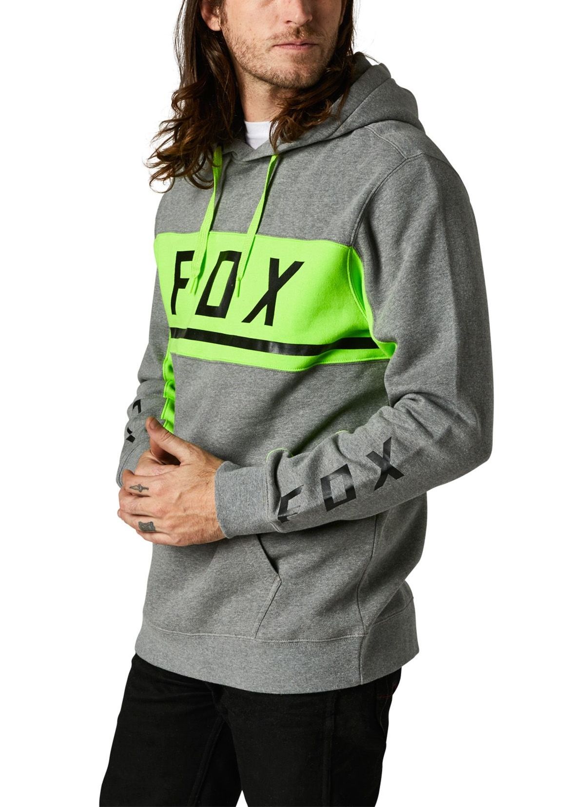 Mikina Fox Merz Pullover heather graphite | Boardmania.cz