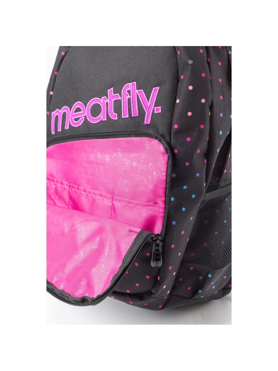 Batoh Meatfly Exile rainbow dot black 22l | Boardmania.cz