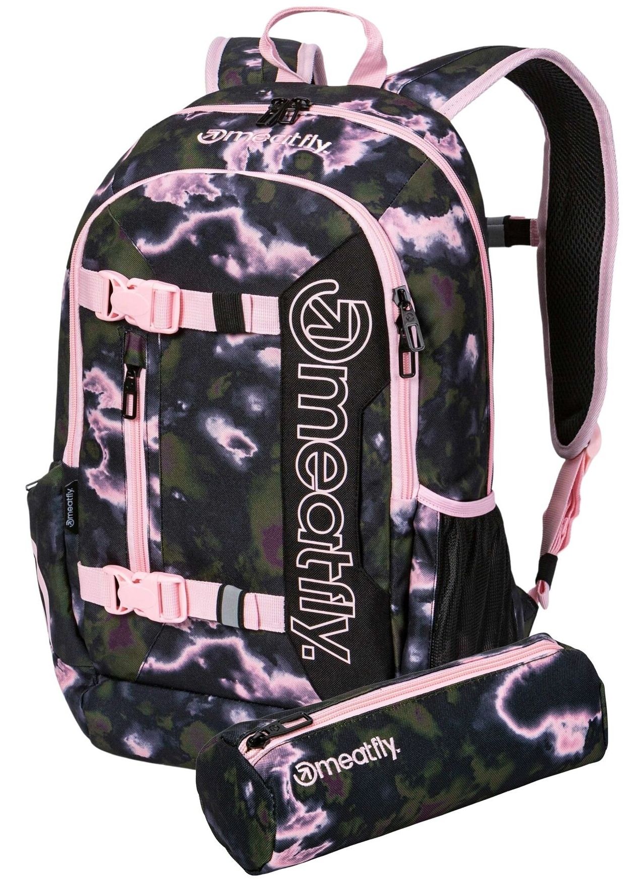 Batoh Meatfly Basejumper Storm Camo Pink 22 l | Boardmania.cz
