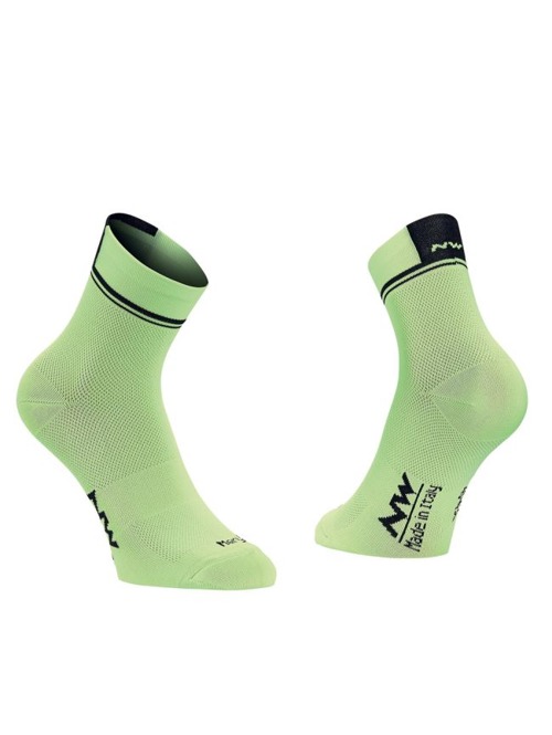 Ponožky Northwave Logo 2 Socks Lime Fluo/Black | Boardmania.cz