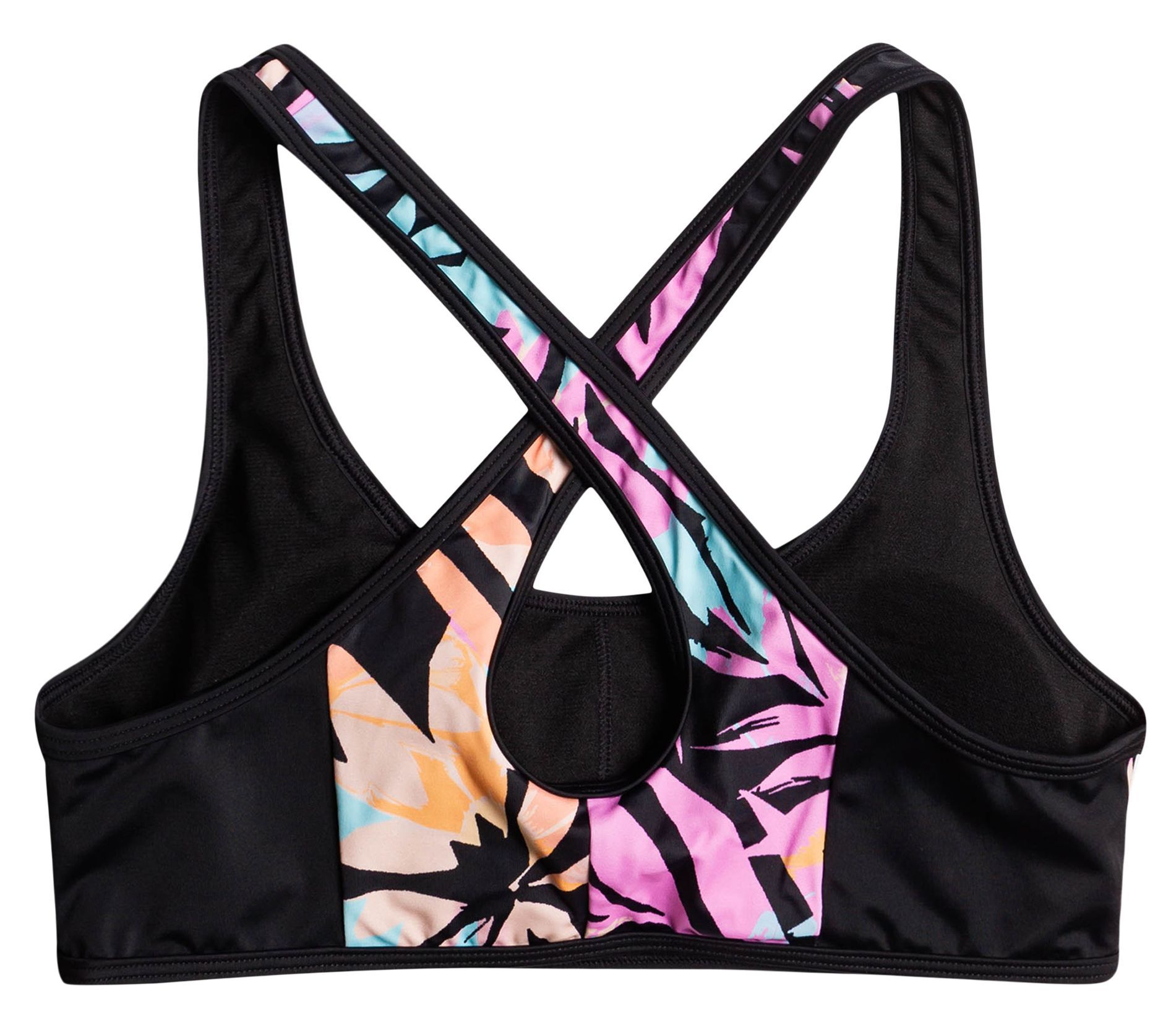 Plavky Roxy Active Athletic Bra anthracite zebra jungle | Boardmania.cz