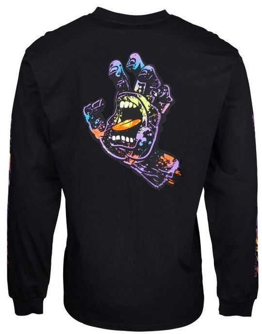 Tričko Santa Cruz Hand Splatter L/S black | Boardmania.cz