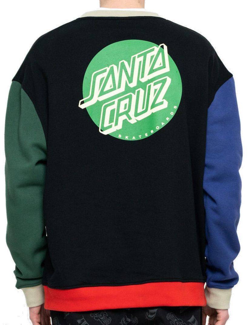 Pánská mikina Santa Cruz Shadowless Dot Crew black/multi | Boardmania.cz