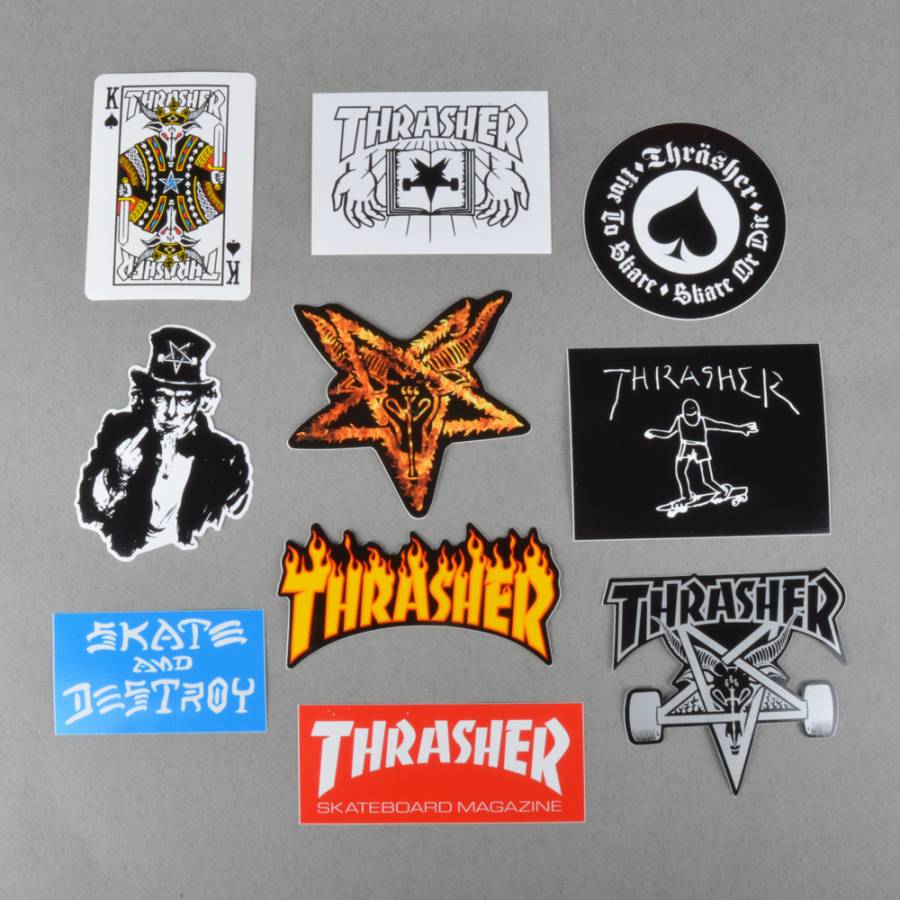 Samolepky Thrasher Thrasher 10" Sticker Pack | Boardmania.cz