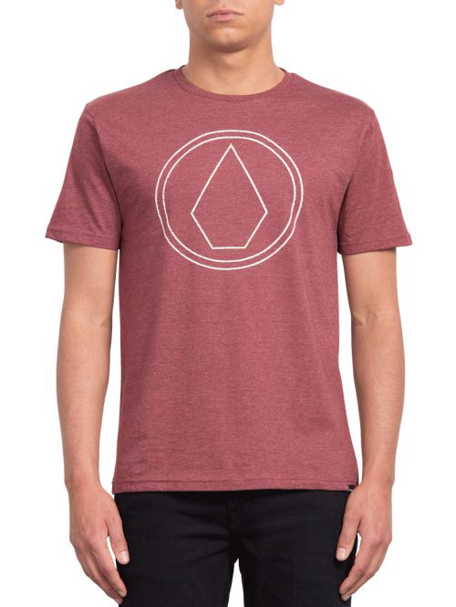 Tričko Volcom Pin Stone Hth Crimson | Boardmania.cz